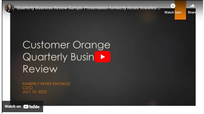 Quarterly Business Review Sample Presentation RecastSuccess CSM ...